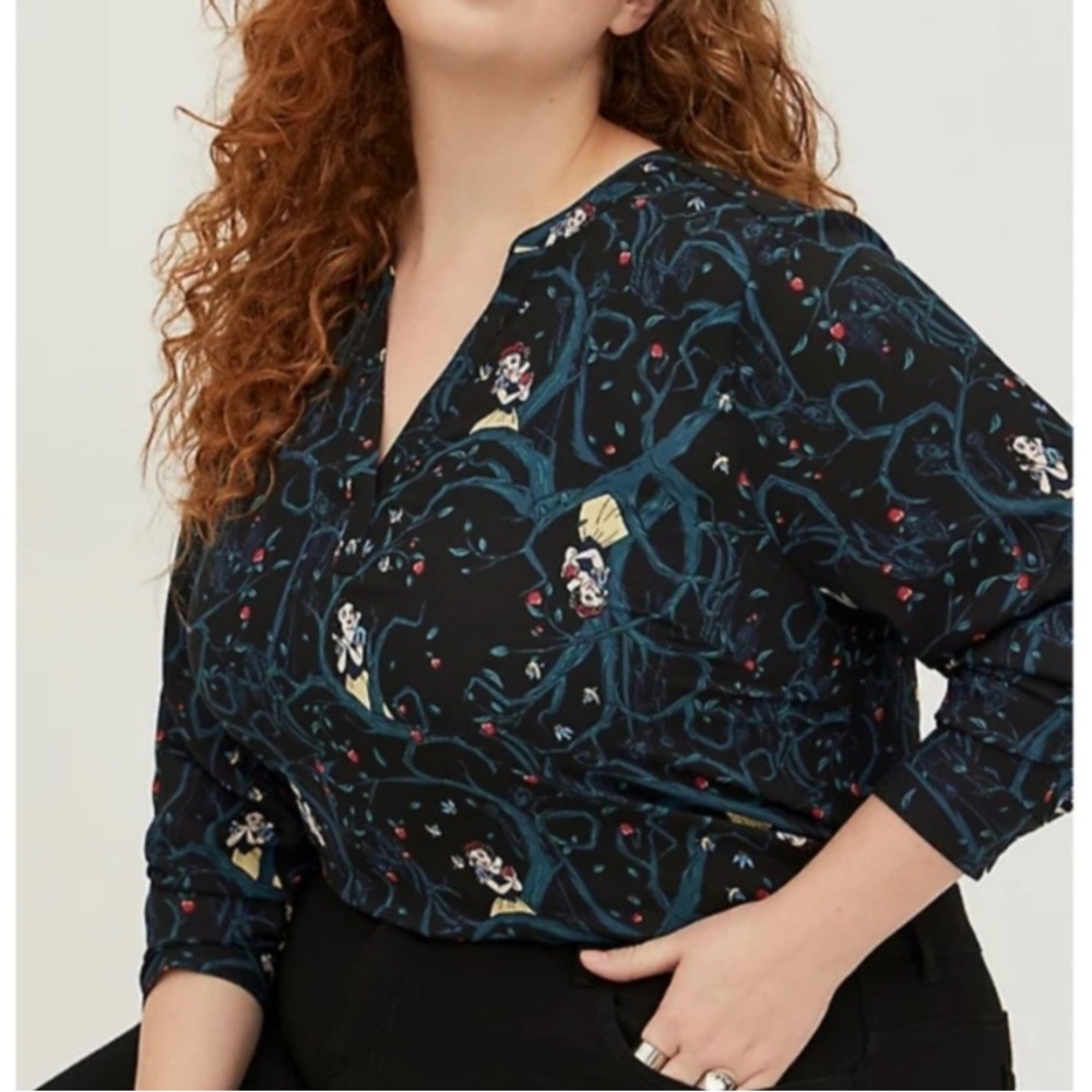 Snow White Print Torrid Disney Princess Blouse Shirt - Gem